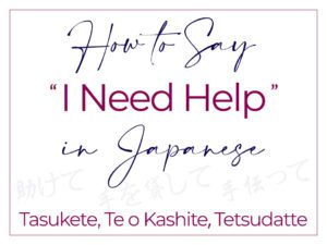 How to Say “I Need Help” in Japanese? 10 Common Phrases ...